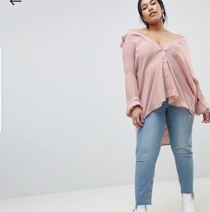 Missguided | Tops | Misguided Strappy Bardot Multiway Shirt | Poshmark